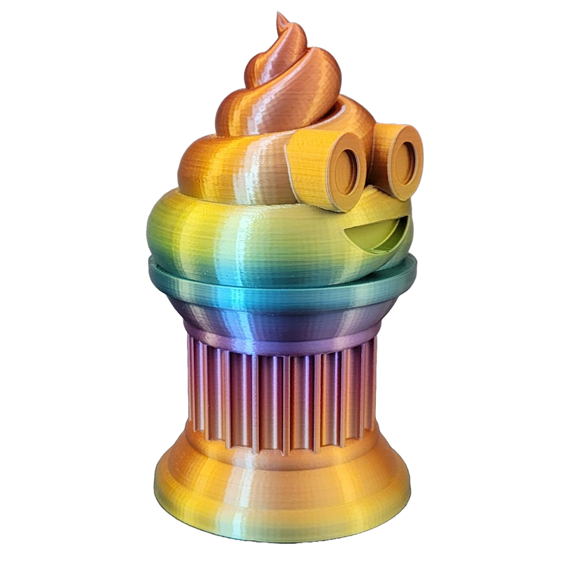 Znet3D Poop Emoji Trophy - Perfect Award or Gift - Handmade w/Additive