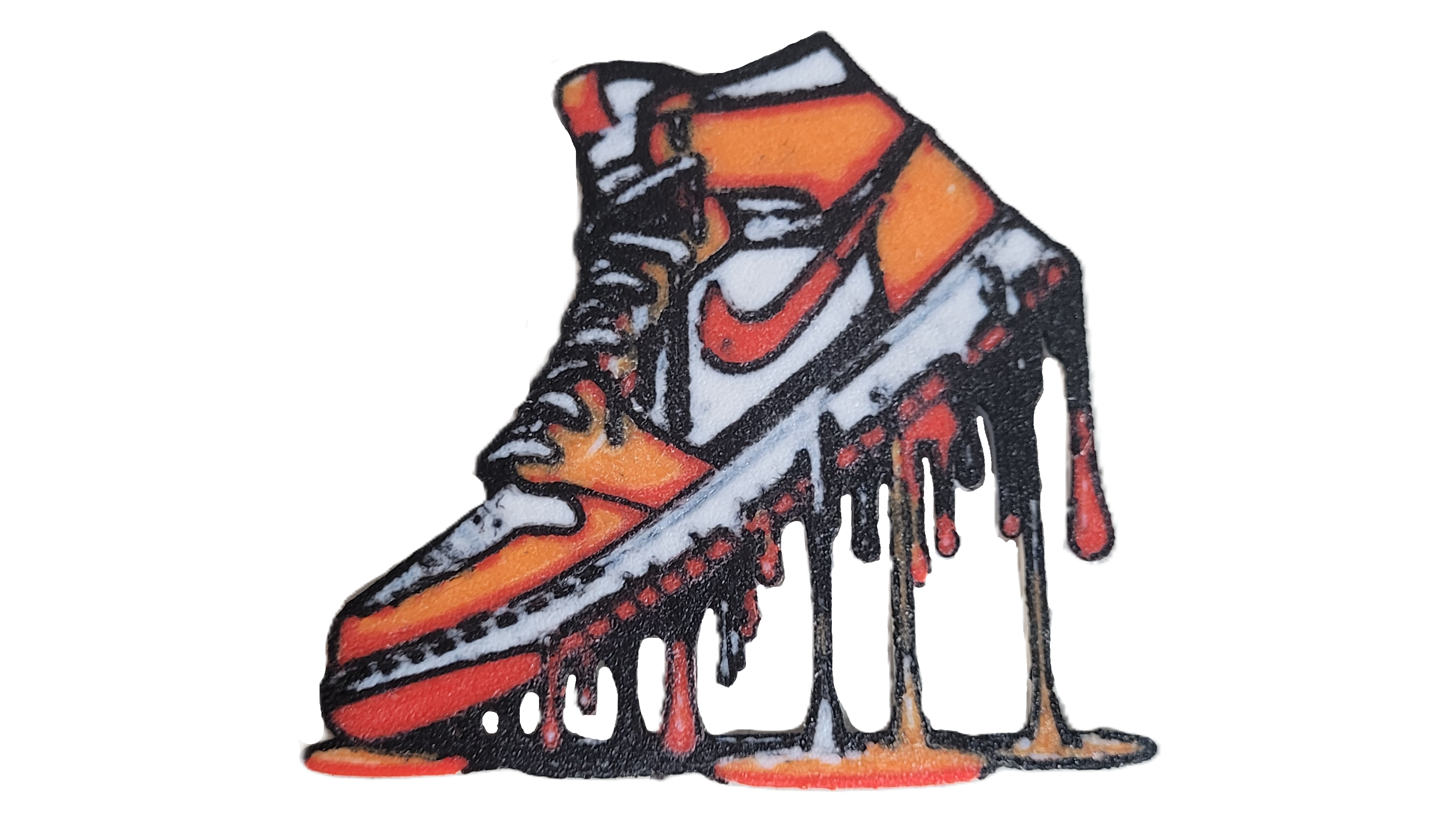 Znet3D Drip Jordan Sneaker Magnet, Bold Streetwear-Inspired, Decorativ