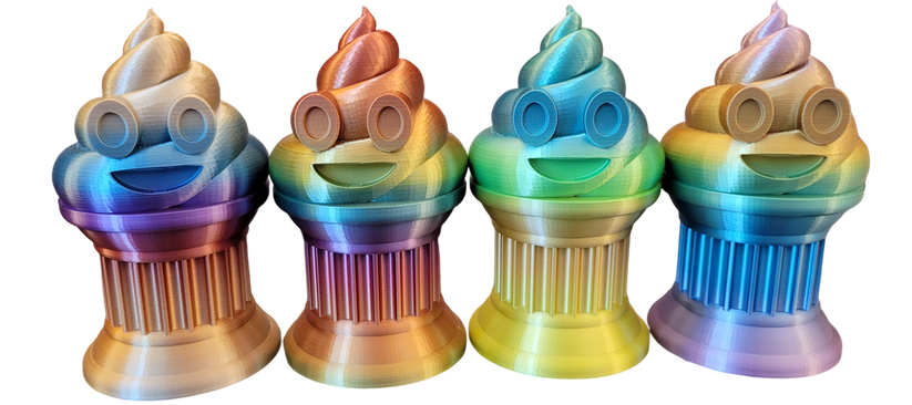 Znet3D Poop Emoji Trophy - Perfect Award or Gift - Handmade w/Additive